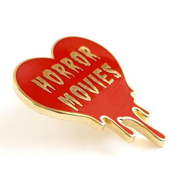 Pinsanity | Accessories | Horror Movies Heart Blood Drip Enamel Pin ...